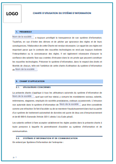 Téléchargez la charte informatique sur mesure